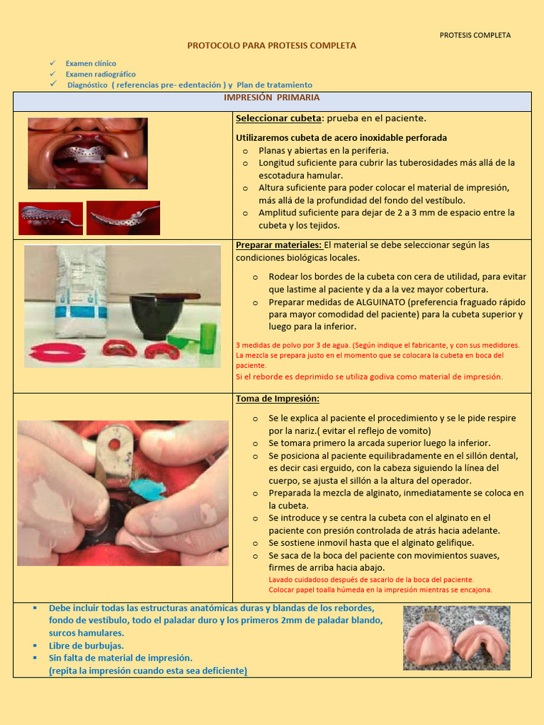 Protocolo para Prótesis Completa Dental | PDF | Boca