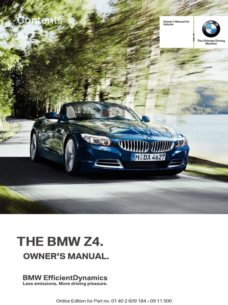 2012 Z4 OwnersManual | PDF | Trunk (Car) | Headlamp