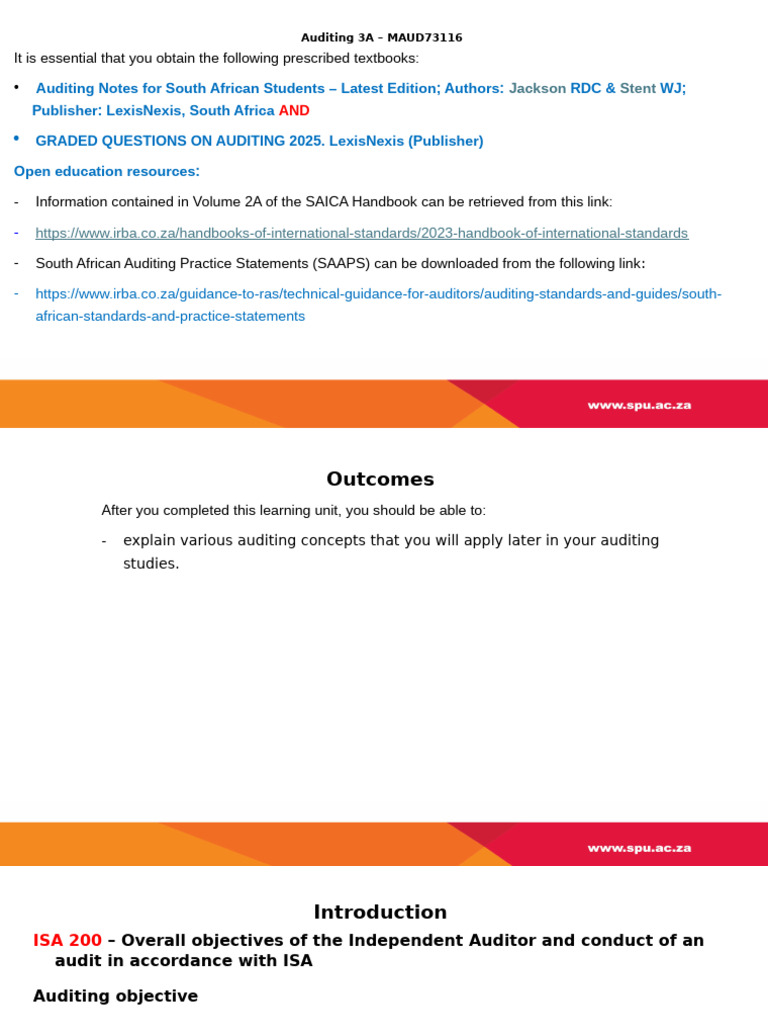 Auditing Concepts | PDF | Audit | Internal Control