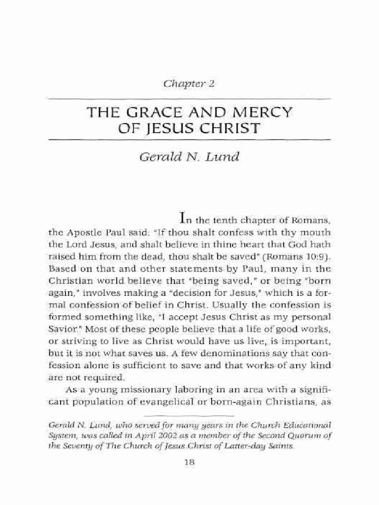 Understanding Christ's Grace and Mercy | PDF | Grace In Christianity ...