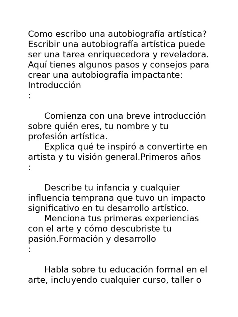 Cómo Escribir Autobiografía | PDF
