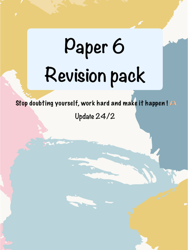 Revision Pack | PDF | Water | Starch