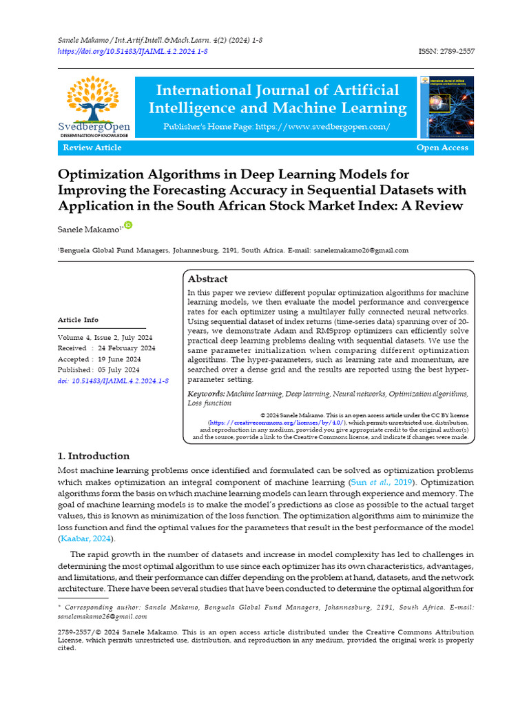 IJAIML23022024P0A3 (p.1-8) | PDF | Deep Learning | Learning