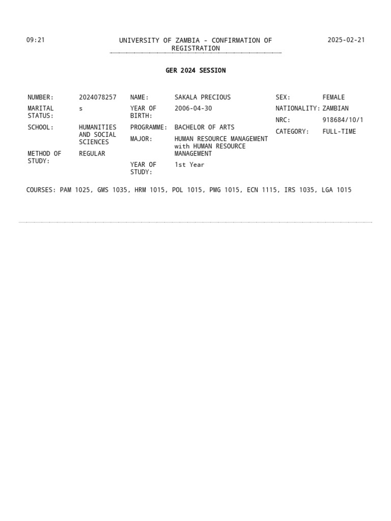 Confirmation Slip | PDF