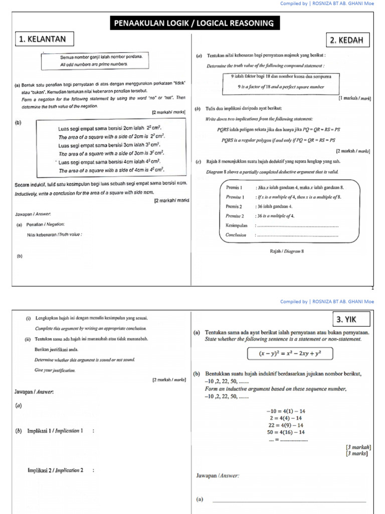 Penaakulan Logik 2024 | PDF