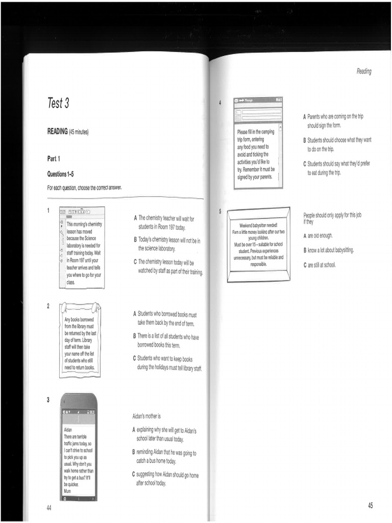 Reading TEST 3 | PDF