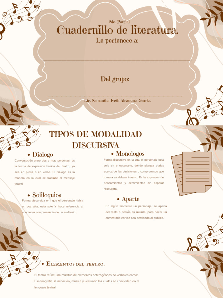 Cuadernillo de Literatura II, 2do. Parcial PDF | PDF | Monólogo | Teatro