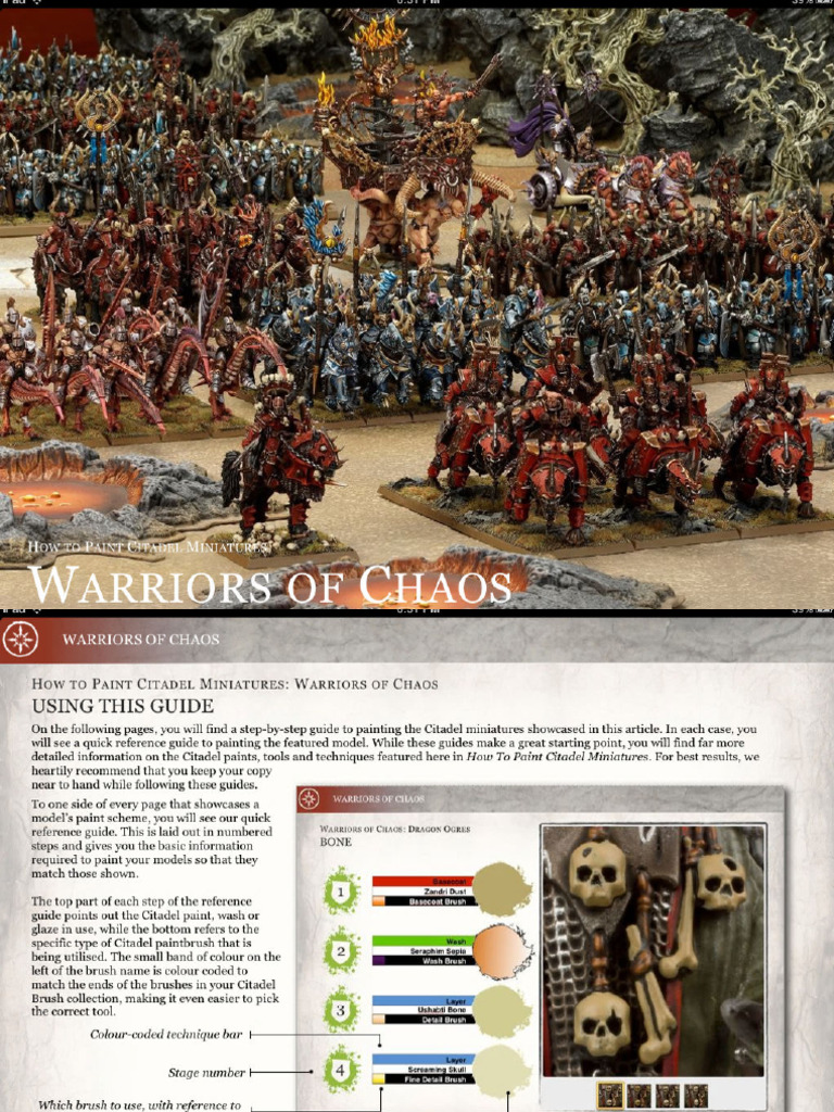 How To Paint Citadel Miniatures - Warriors of Chaos | PDF