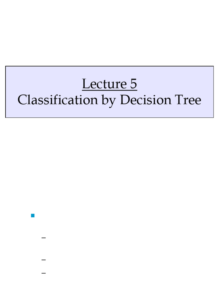 05 - Decision Tree - Updated | PDF | Statistical Classification ...