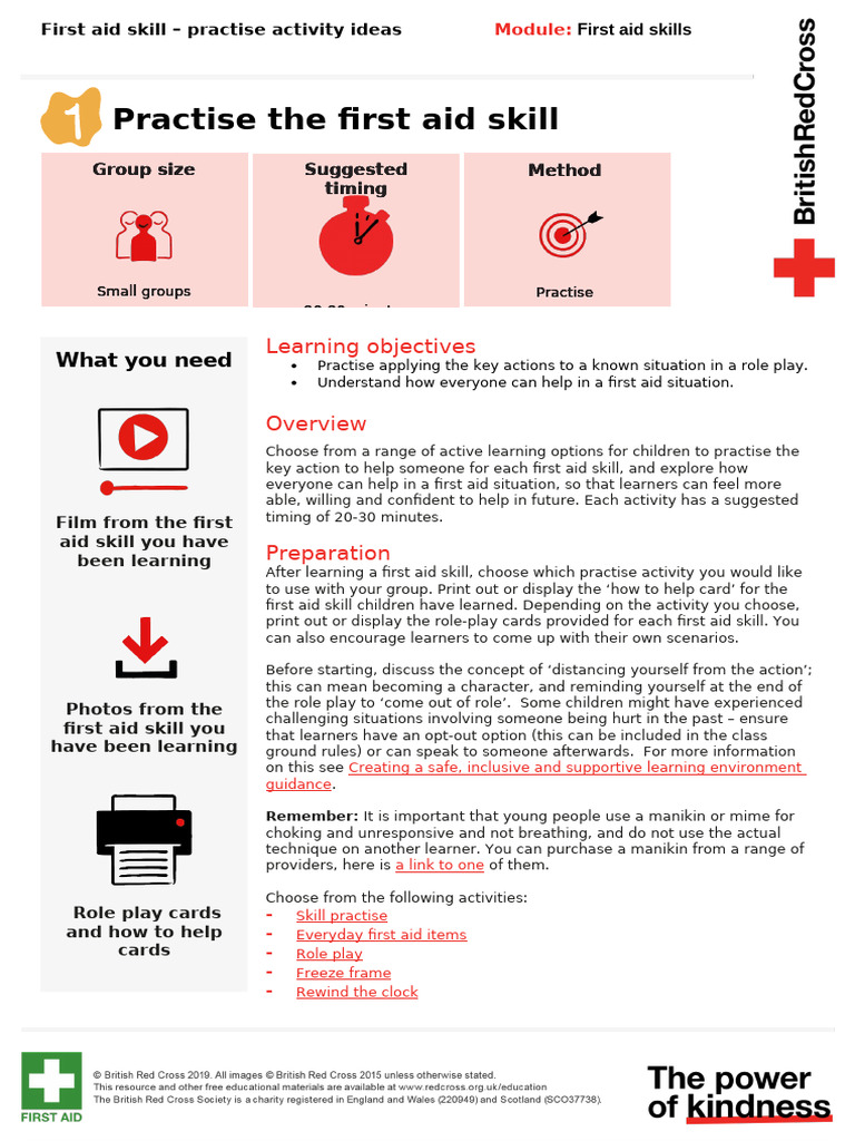 primary-first-aid-skill_practise-activity-ideas_0507 3 | PDF | Learning ...