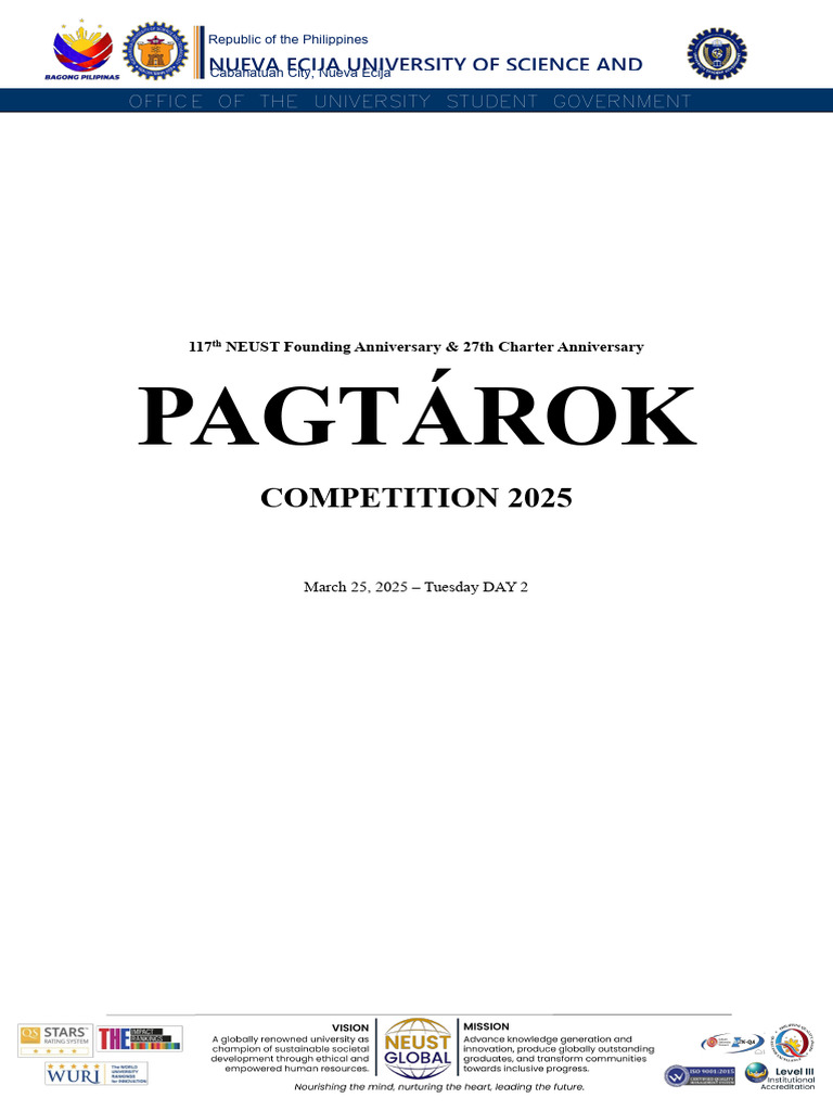 PAGTÁROK-COMPETITION-2025-official-guidelines | PDF | Mardi Gras