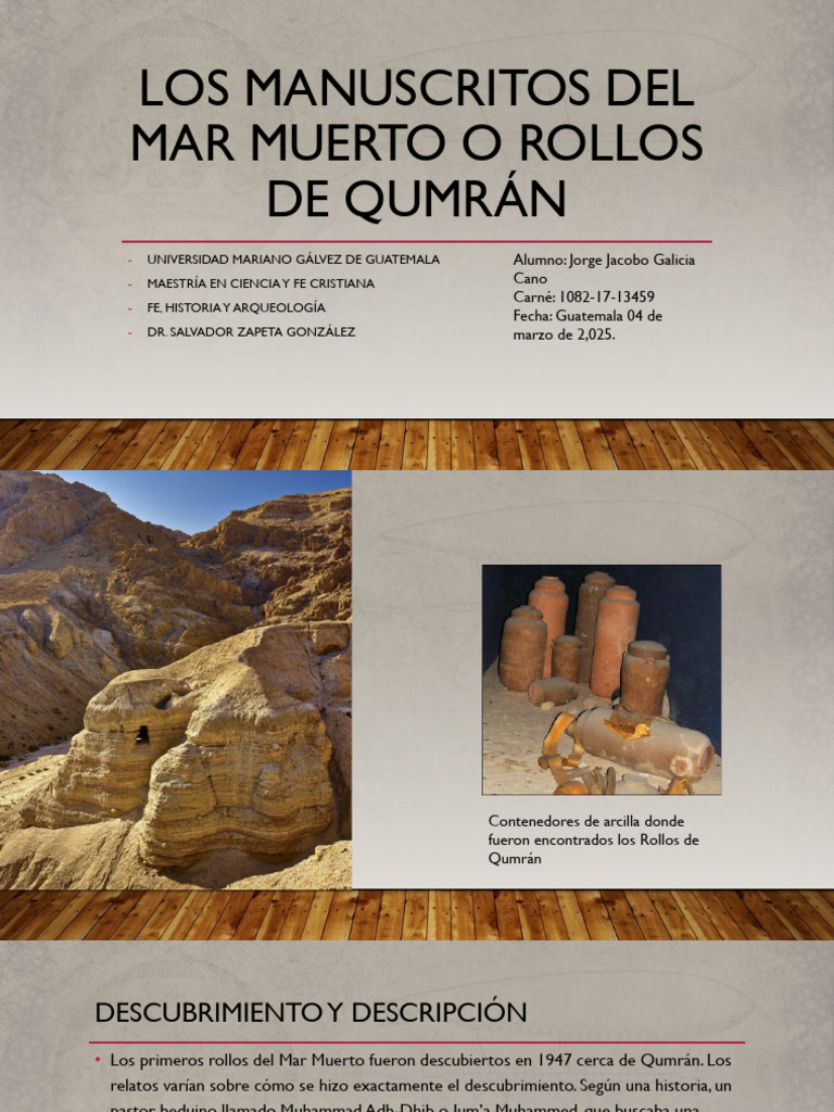 Rollos de Qumrán: Historia y Descubrimiento | PDF | Manuscritos del Mar ...