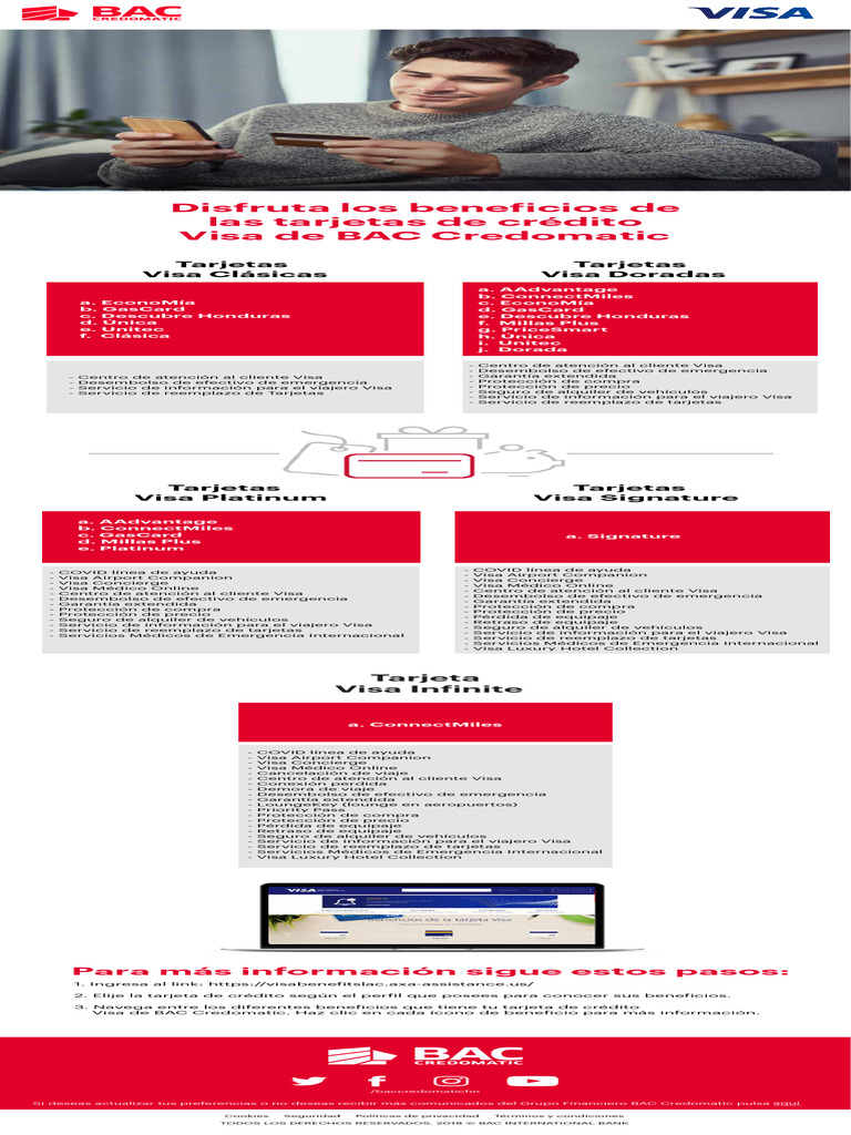 Beneficios de Tarjetas Visa BAC Credomatic | PDF | Visa Inc ...