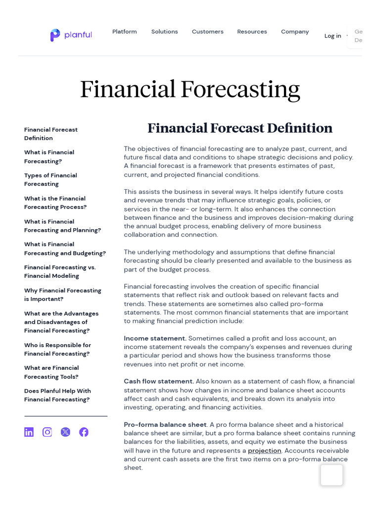 Financial Forecasting | PDF | Forecasting | Budget