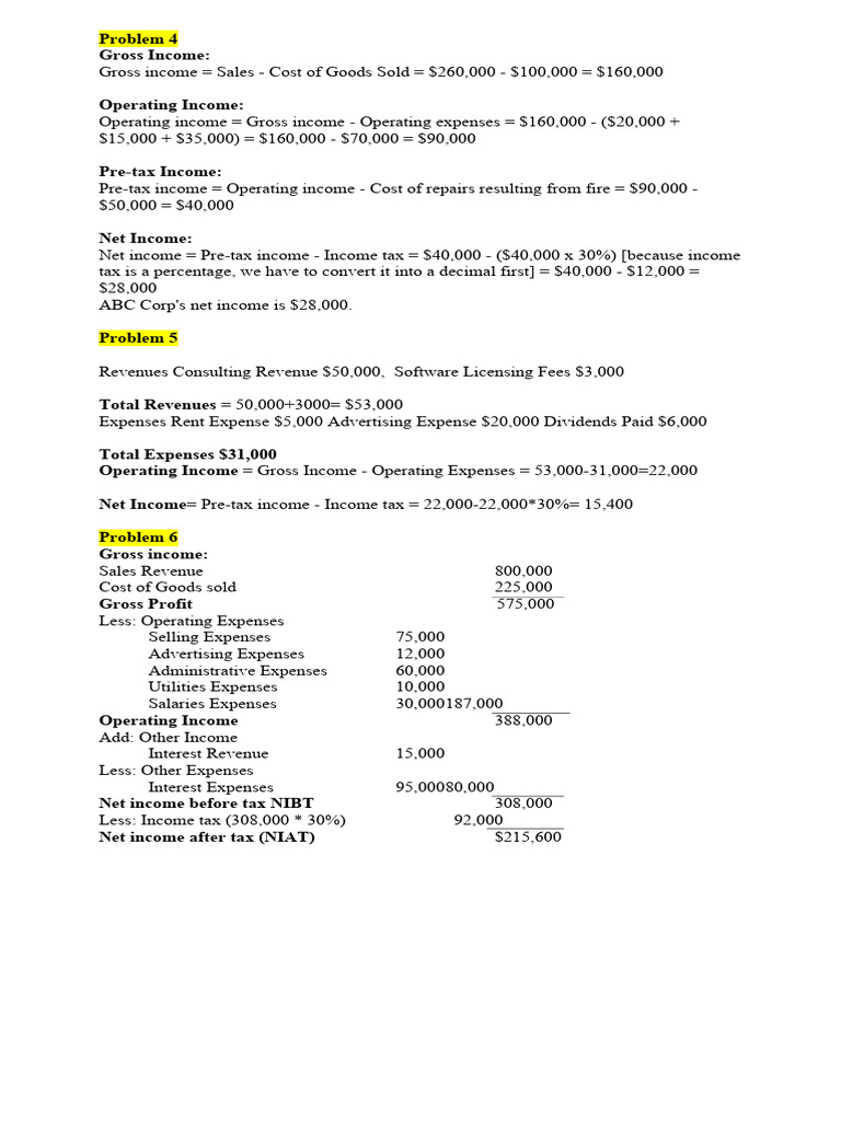 FIN301D Phuoc 5514 Homework4-9 | PDF | Expense | Net Income
