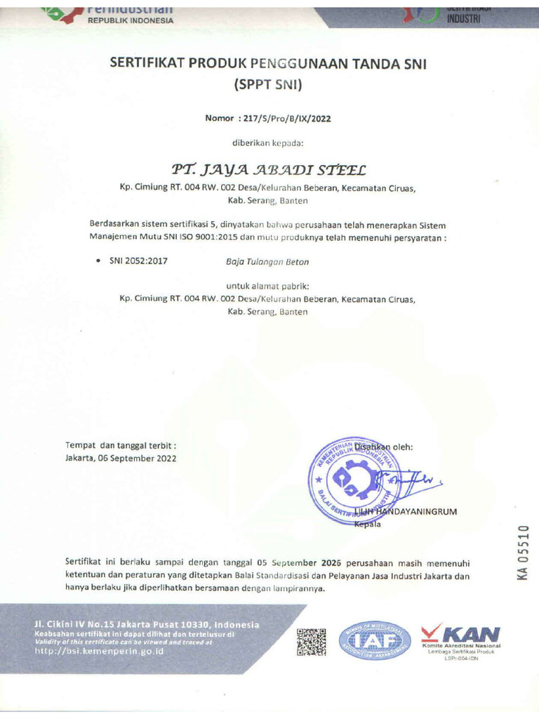 Sertifikat JAS | PDF