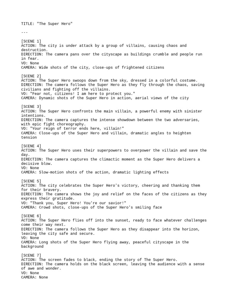 The Super Hero | PDF