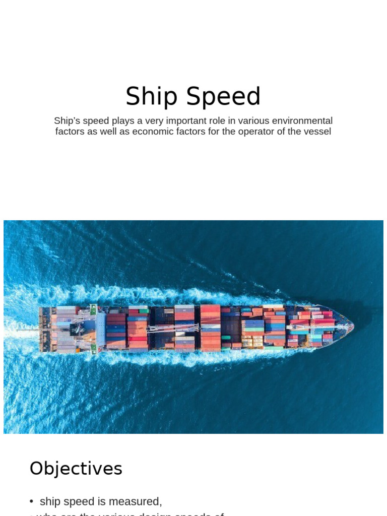 Understanding Ship Speed Factors | PDF