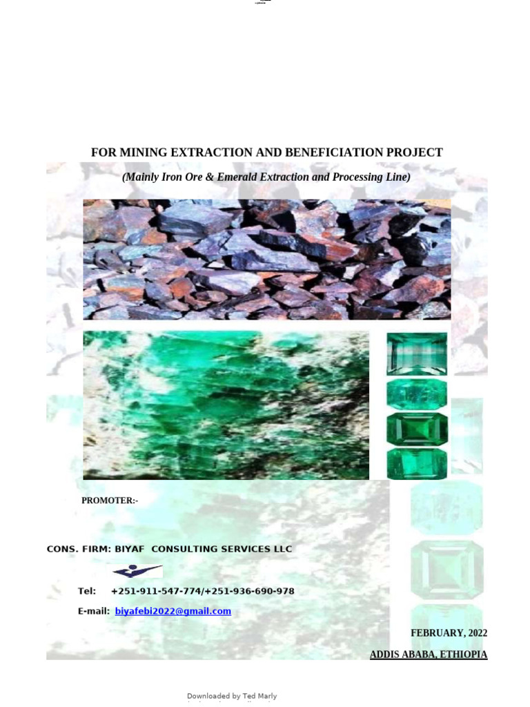Iron Ore Mining Feasibility Study Word | PDF | Gemstone | Minerals