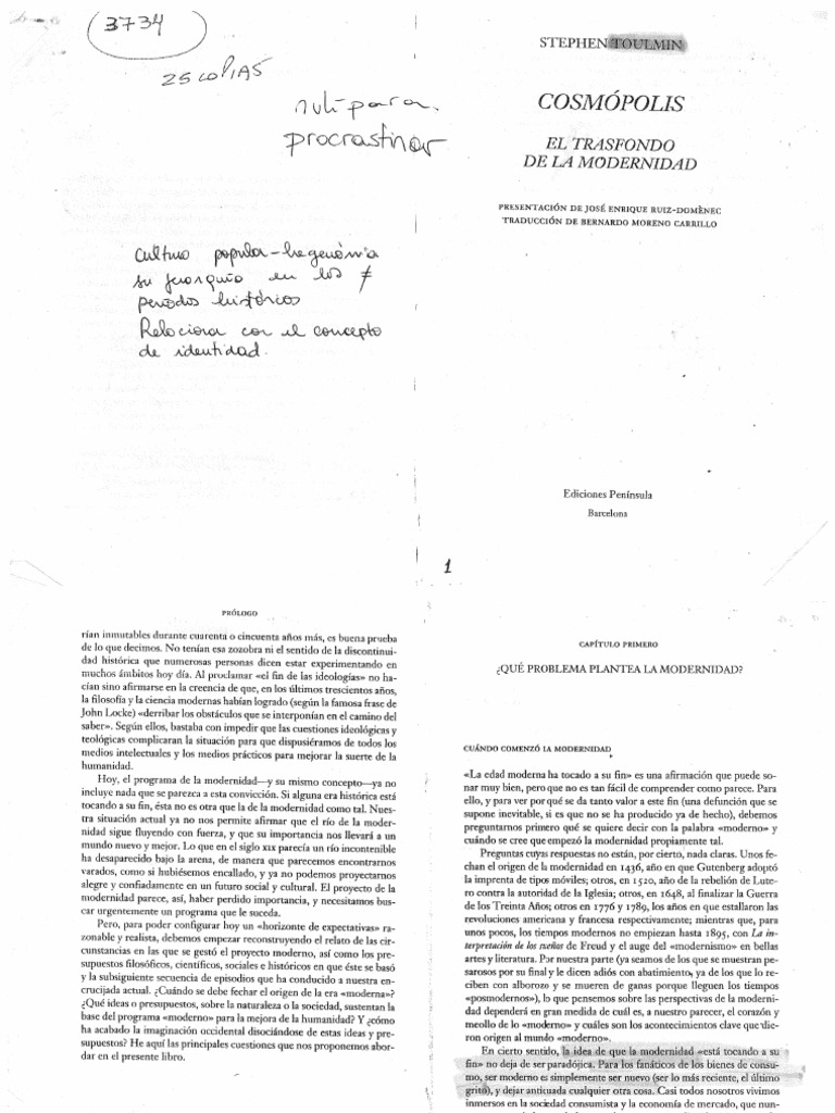 TOULMIN Cosmopolis | PDF