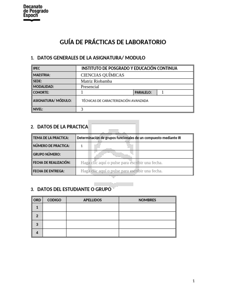 Guia Practicas Lab Form Ir | PDF | Laboratorios