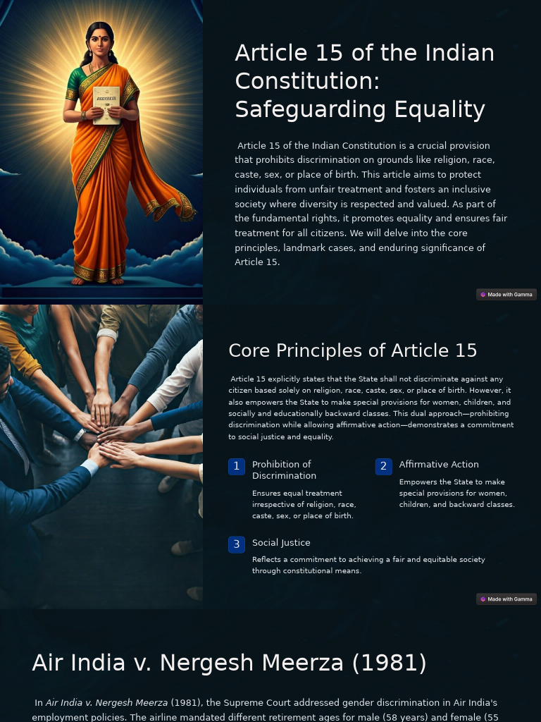 Article 15: Ensuring Equality in India | PDF | Discrimination | Social ...