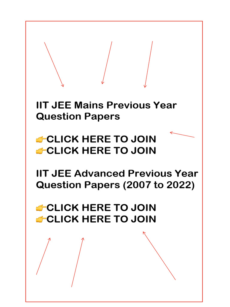 IIT JEE Previous Year Papers 2007-2022 | PDF