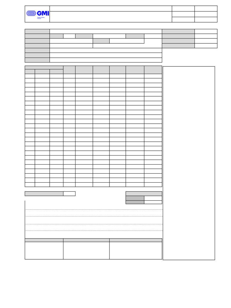 Ya-For-Ot-009 Formato de Robot Lanzador de Shotcrete | PDF