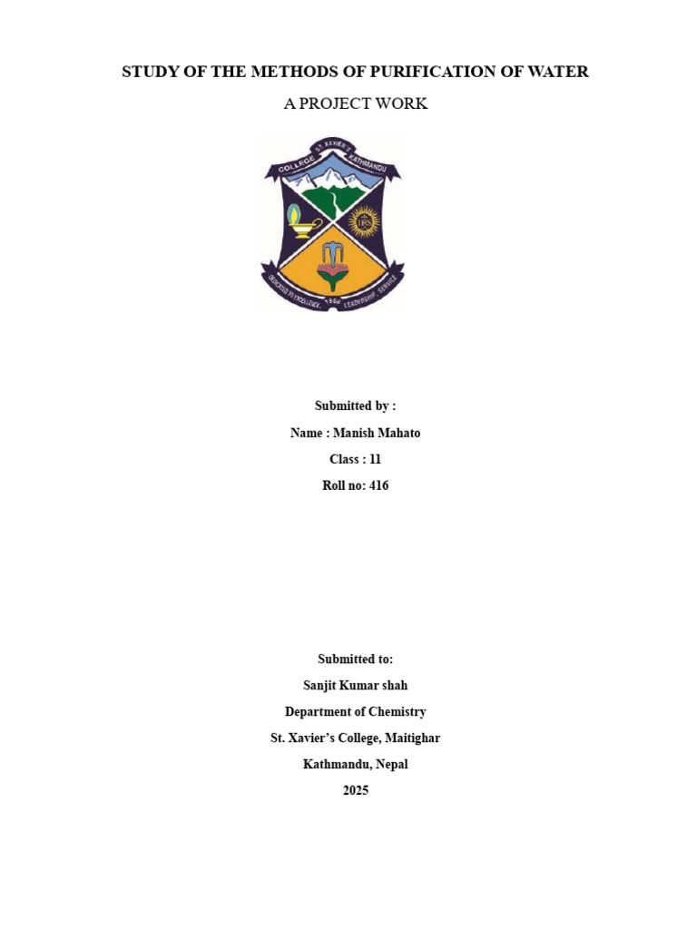 Chemistry Current Modification | PDF | Water Purification | Drinking Water