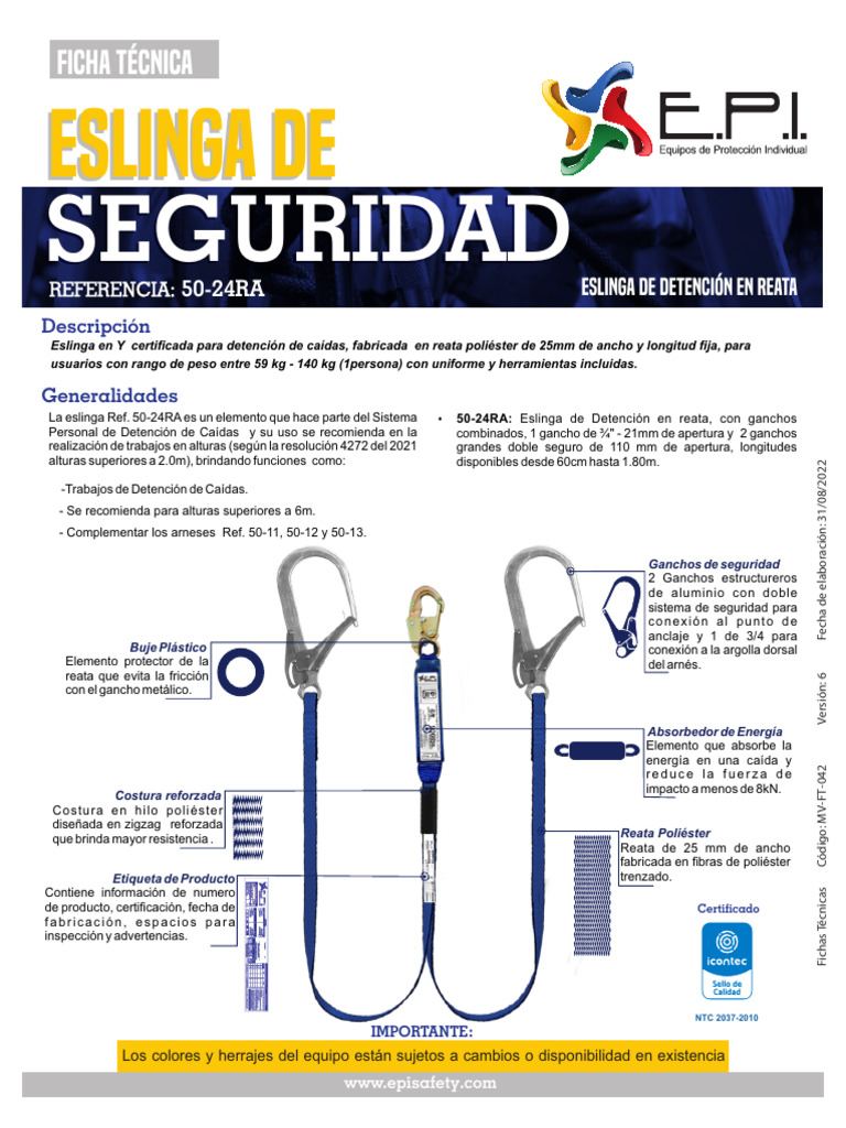 Eslinga EPI | PDF | Materiales