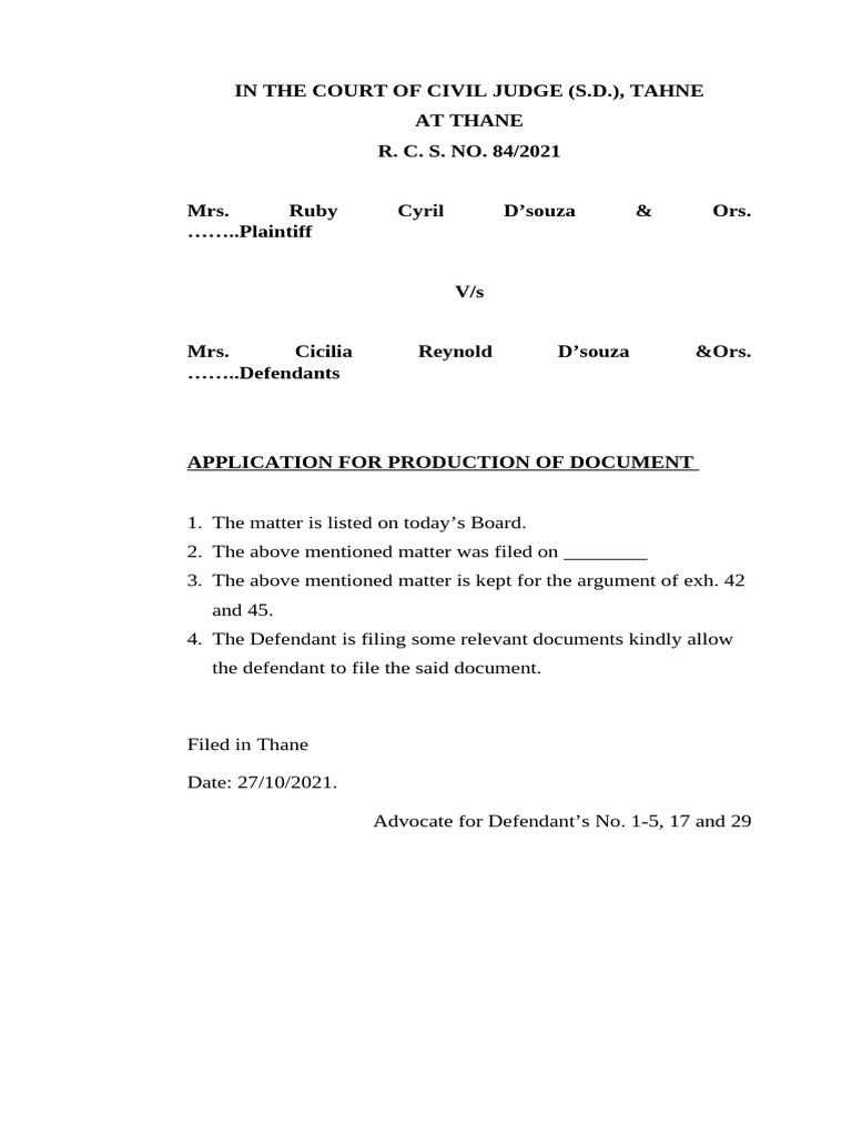 Production of Documents | PDF