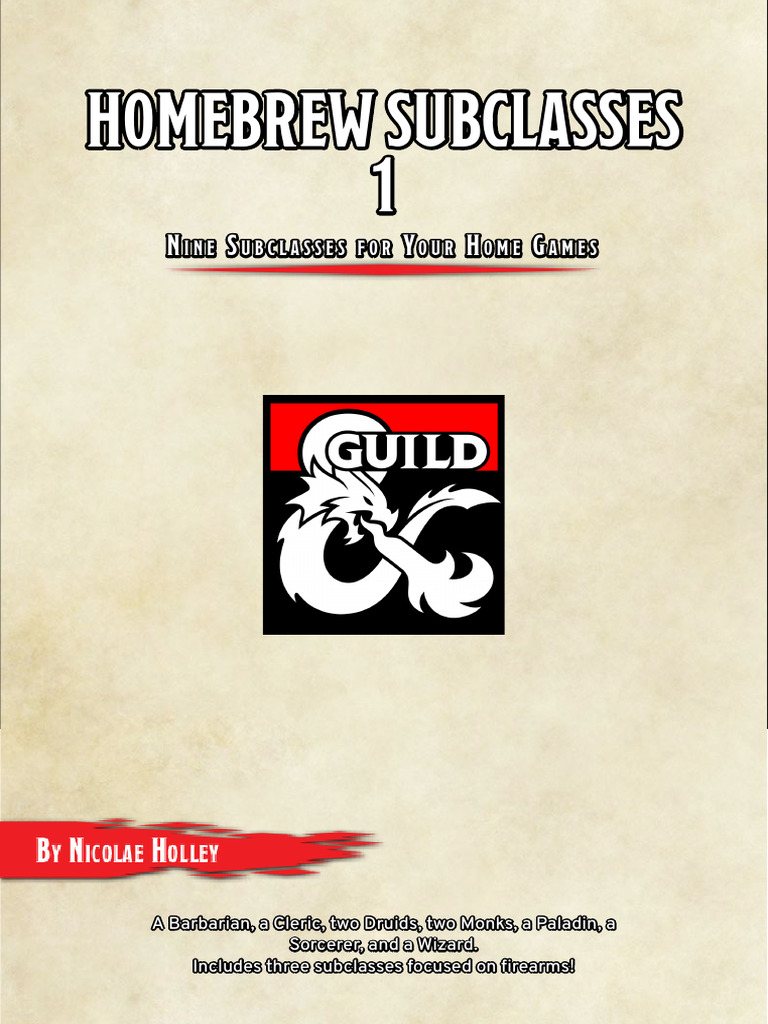 804915-Homebrew Subclasses 1 | PDF