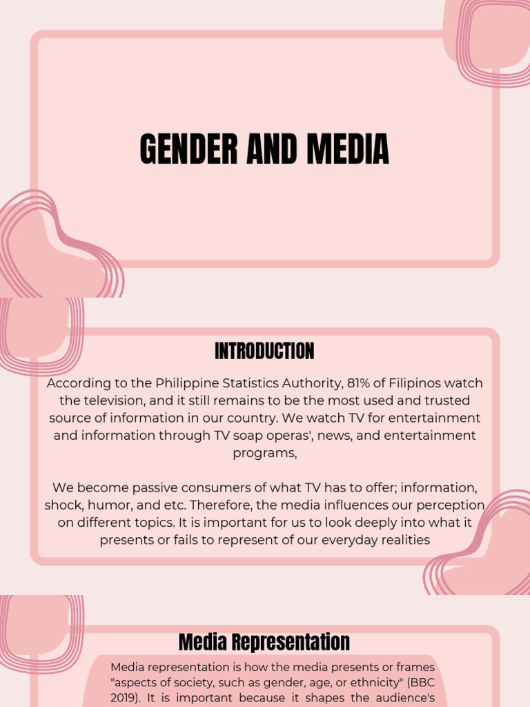 Gender and Media - 20241123 - 190245 - 0000 | PDF | Stereotypes | Gender