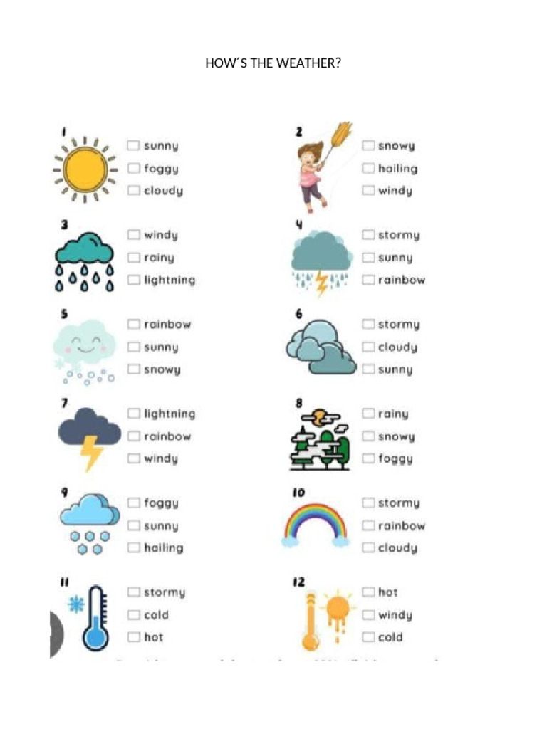 Weather Worksheet | PDF