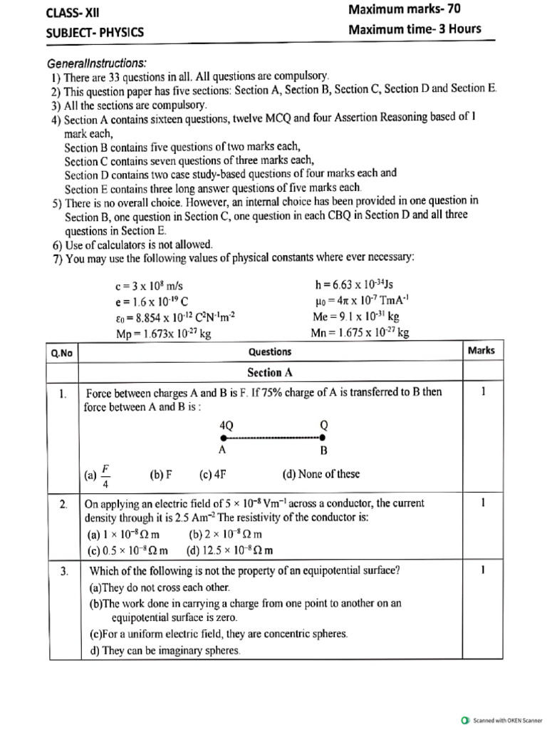 4 - QP Physics-01 | PDF
