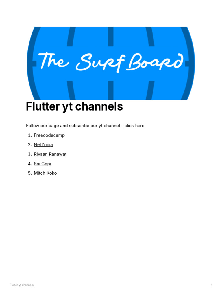 Flutter_yt_channels-1 | PDF