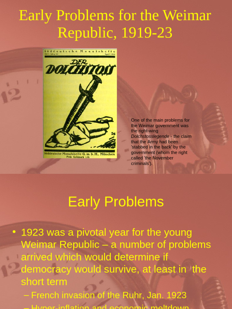 Gcse Weimar Probs1923 | PDF | Weimar Republic | Adolf Hitler