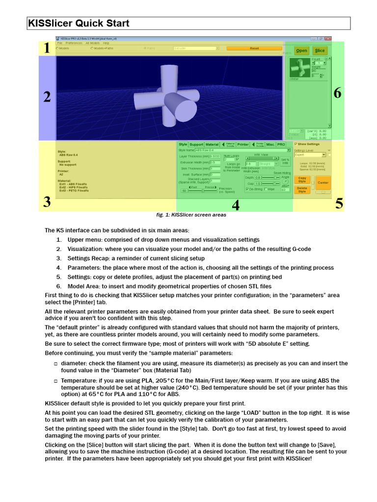 KISSlicer Quick Start Guide for 3D Printing | PDF | Printer (Computing ...