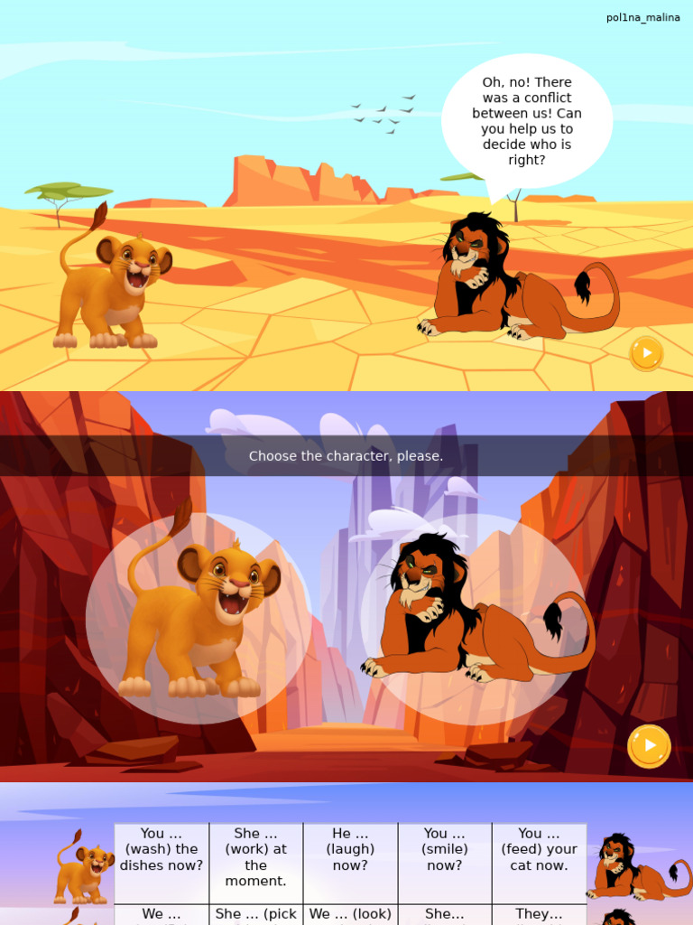 Present Continuous by Polina Malina | PDF