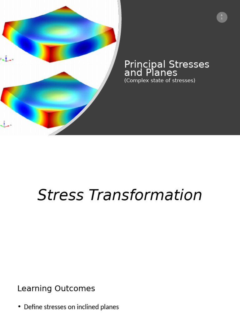 Stress Transformation | PDF | Stress (Mechanics) | Cartesian Coordinate ...