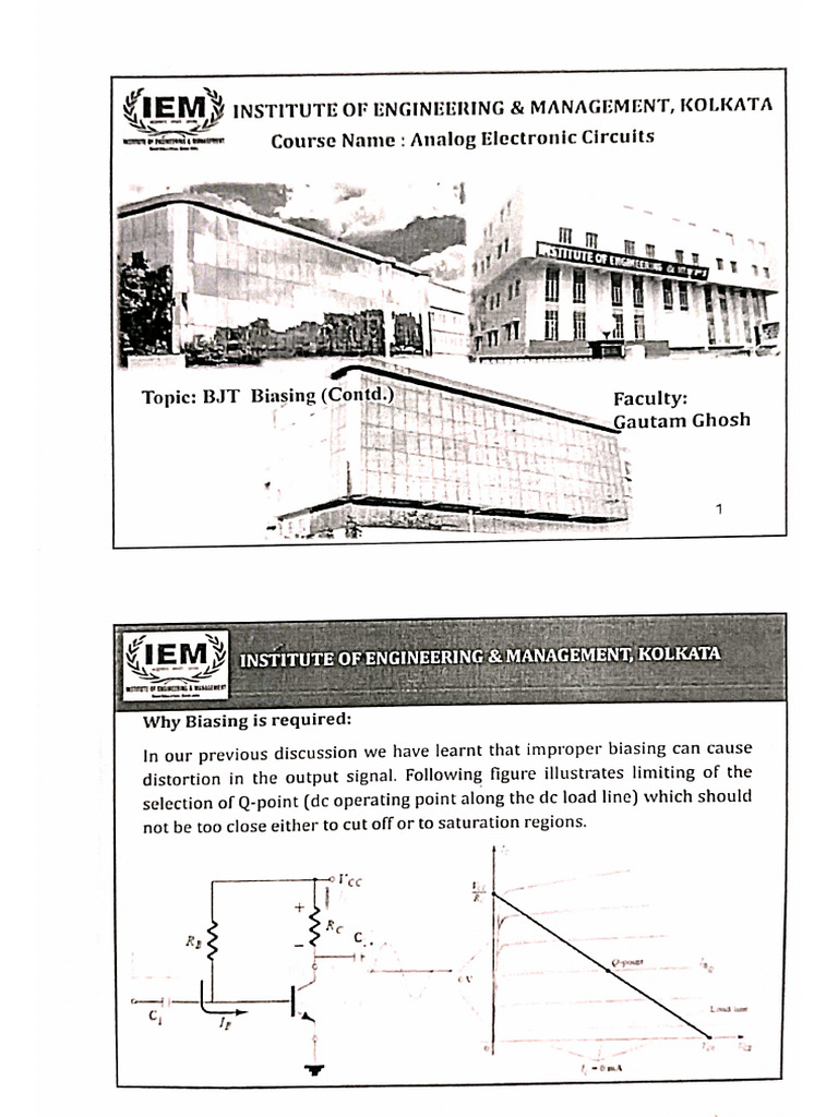 BJT Biasing (Lecture 3) | PDF