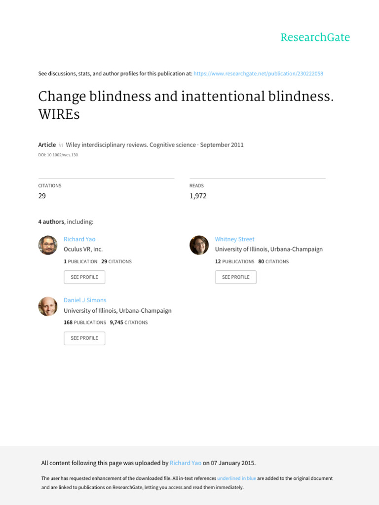 Change_blindness_and_inattentional_blind | PDF | Attention | Neuroscience