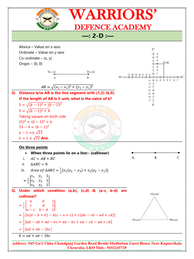 2 D (Two Diamention) New With Question | PDF | Circle | Elementary ...