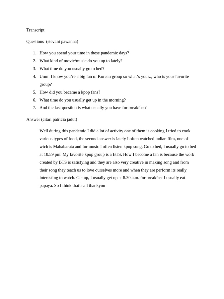 Transcript | PDF