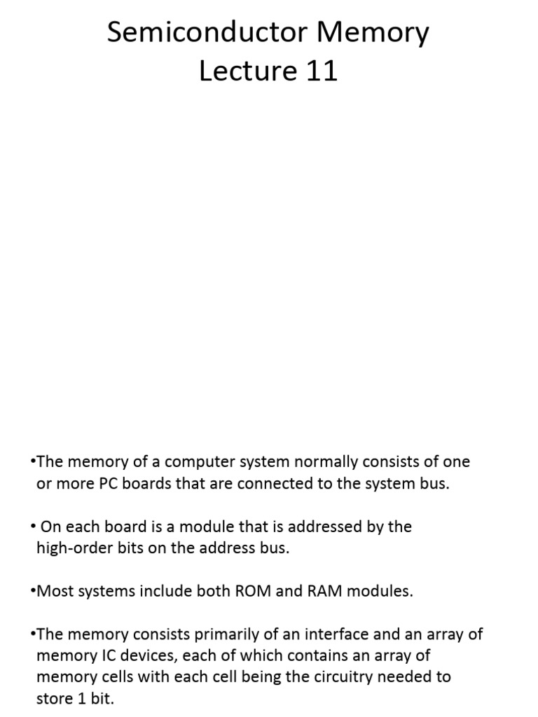 Microprocessors Lecture11,12predicted | PDF | Dynamic Random Access Memory | Random Access Memory