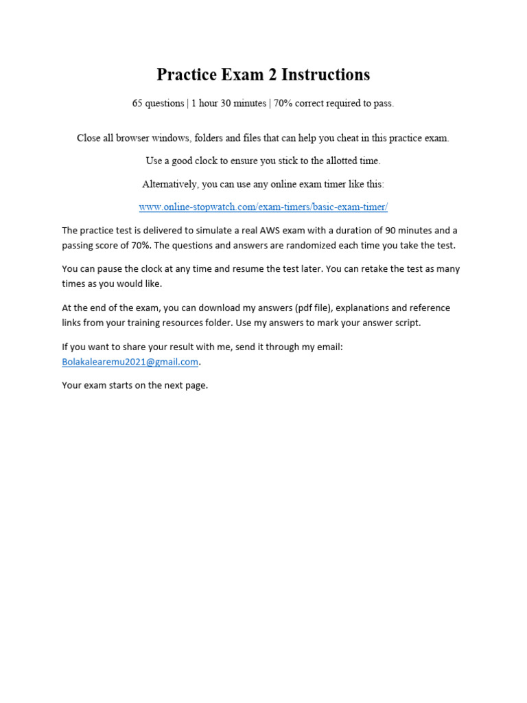 Practice Exam 2 Questions | PDF | Amazon Web Services | Computer Networking