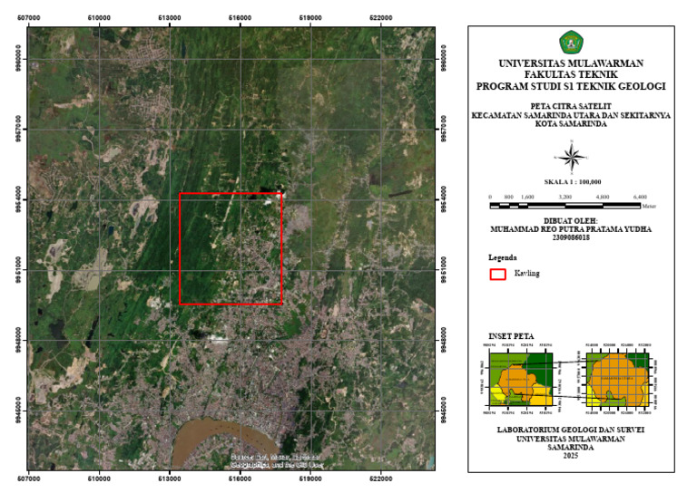 Peta Citra Satelit Daerah Samarinda Utara dan Sekitarnya | PDF