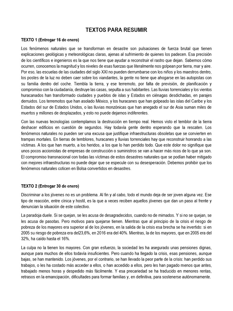 TEXTOS PARA RESUMIR | PDF | Amor | Medios de comunicación)