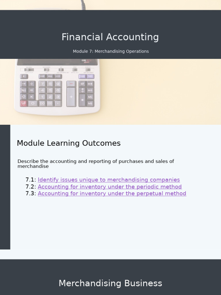 Merchandising Operations Accounting Guide | PDF | Cost Of Goods Sold ...