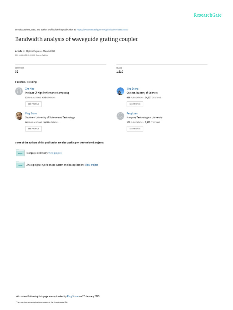 Bandwidth_analysis_of_waveguide_grating_coupler | PDF | Dispersion ...